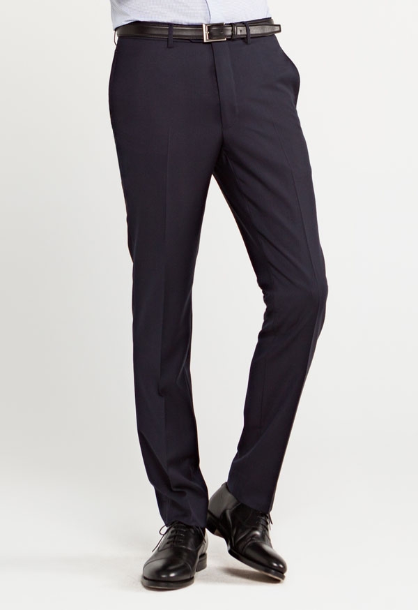 Tailored Navy Blue Wool Trousers Absolute | Mansolutely