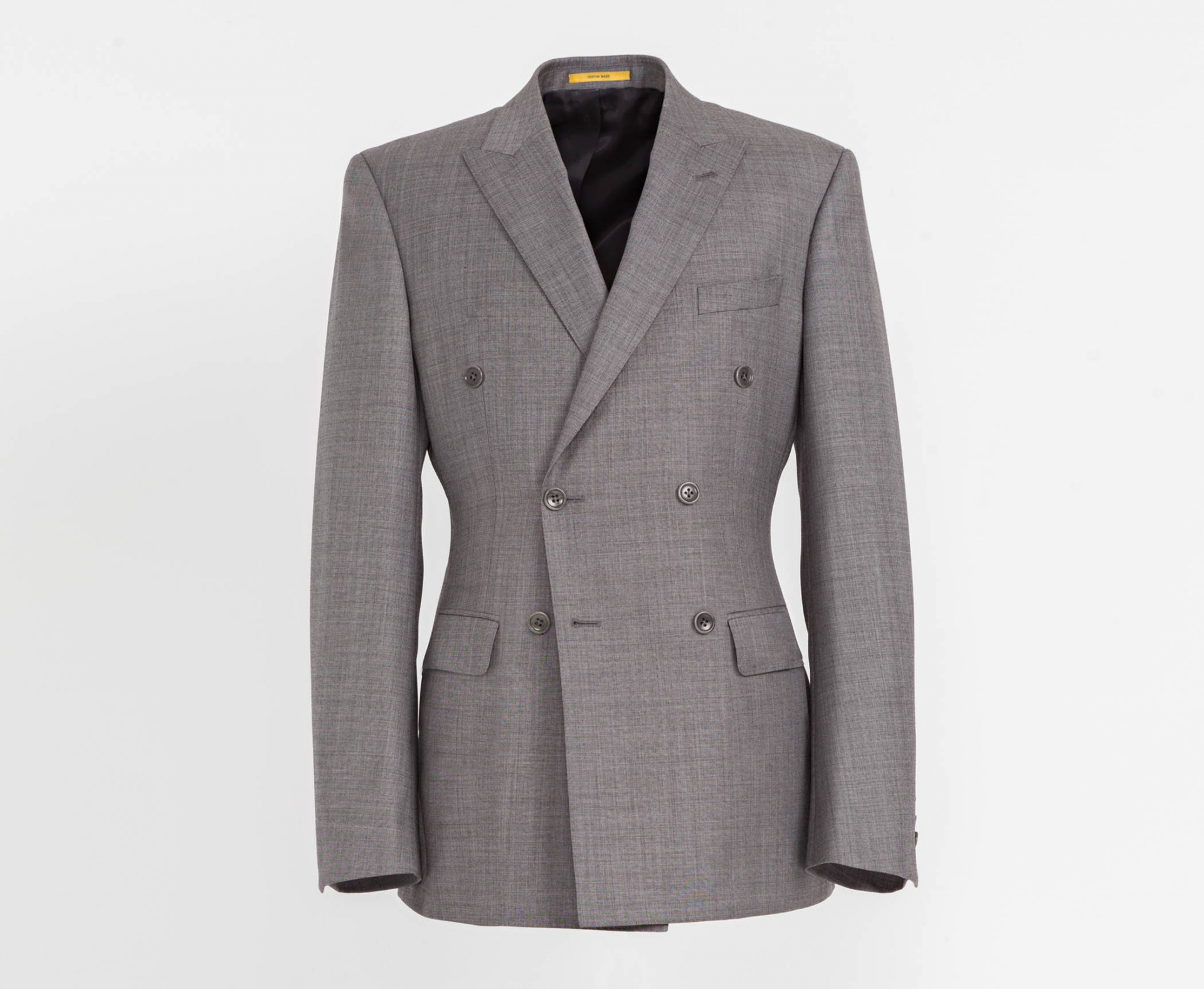 Mayfair Charcoal Fil‑à‑Fil Wool Blazer – Tailored 100% Wool