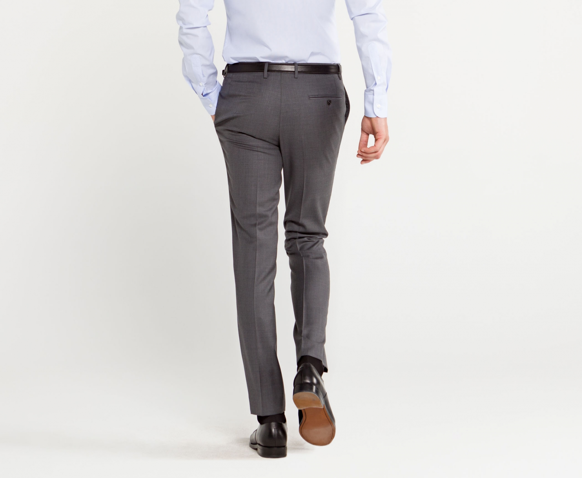 Tailored Light Grey Wool Trousers St Germain | Mansolutely