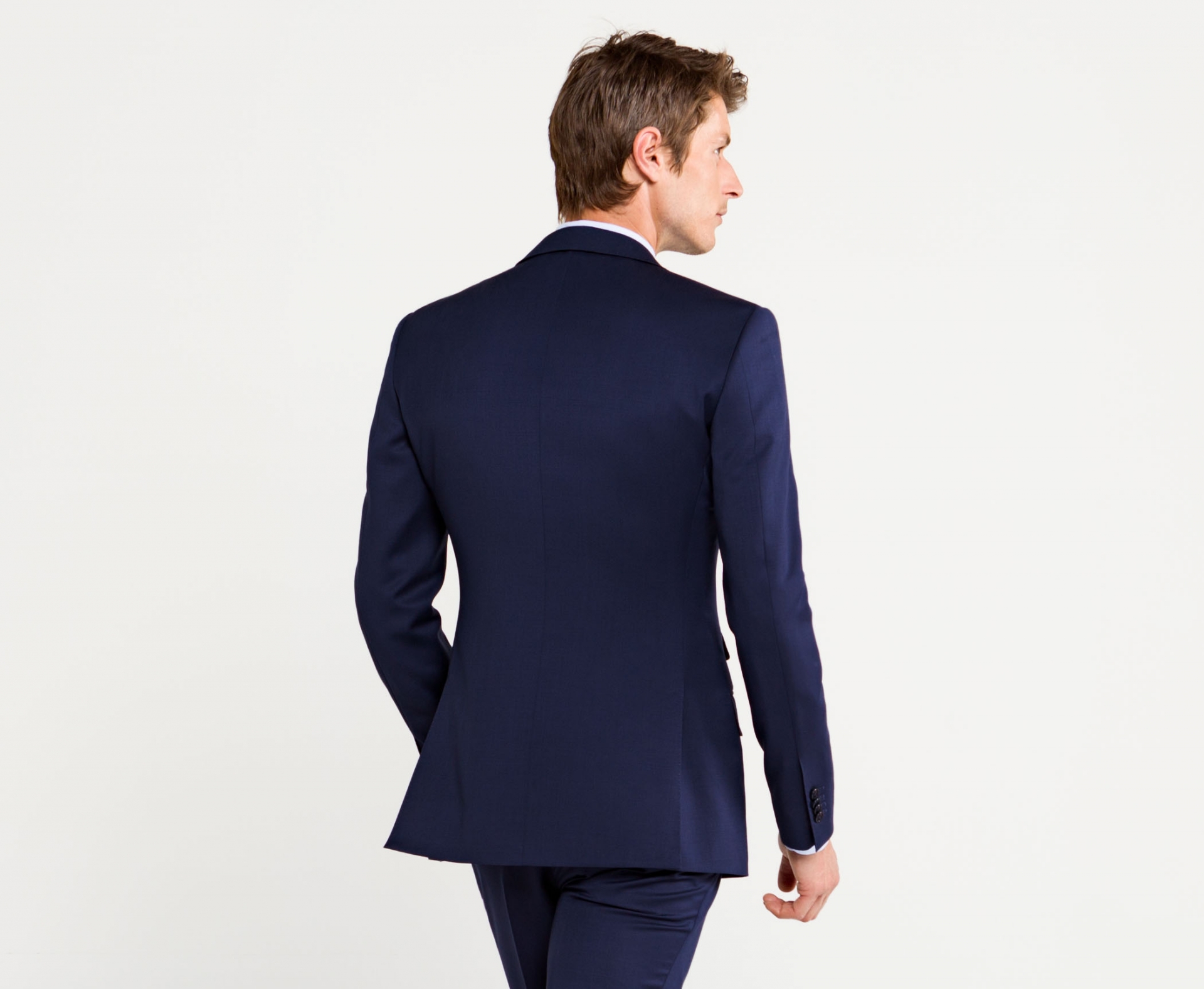 Tailored Electric Blue Jacket in Wool Vegas | Mansolutely