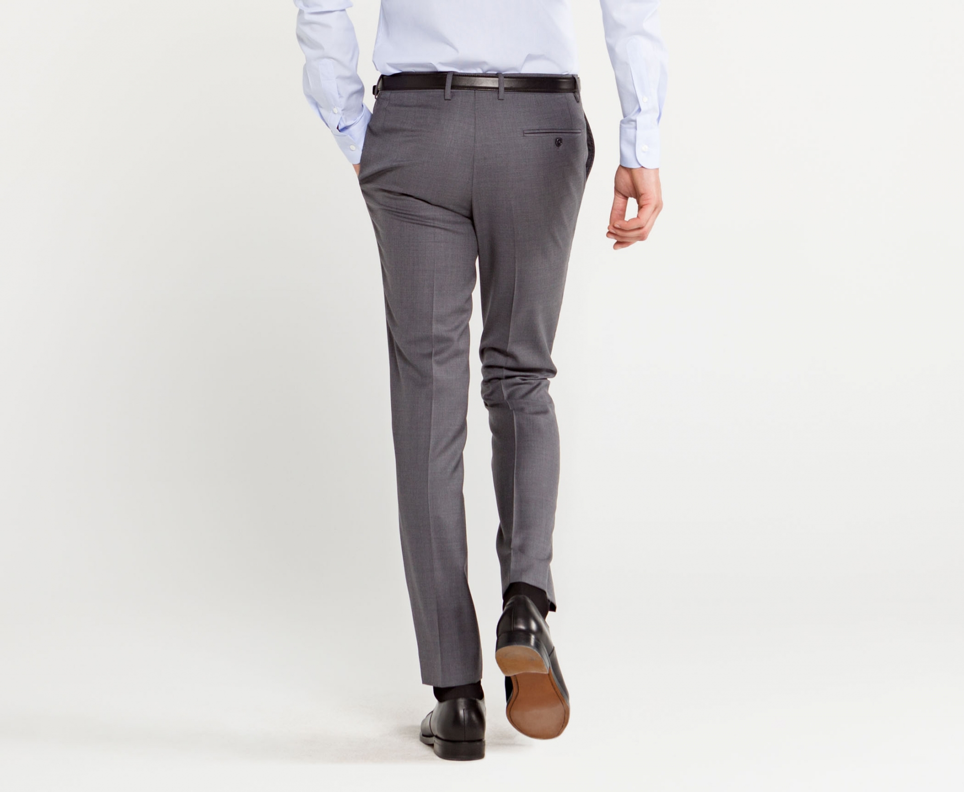 Tailored Light Grey Trousers in Wool Absolute | Mansolutely