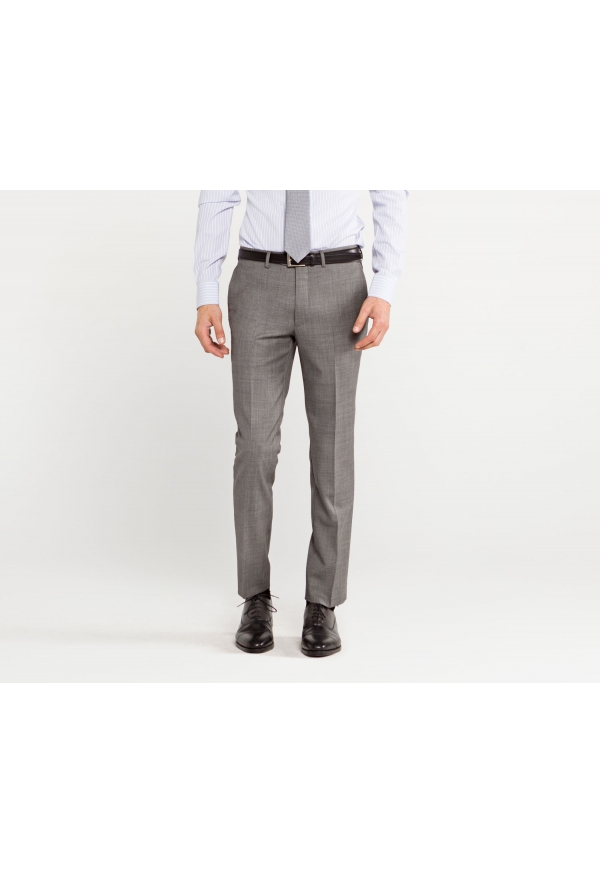 Grey Wool fil-à-fil double breasted Suit Mayfair| Mansolutely