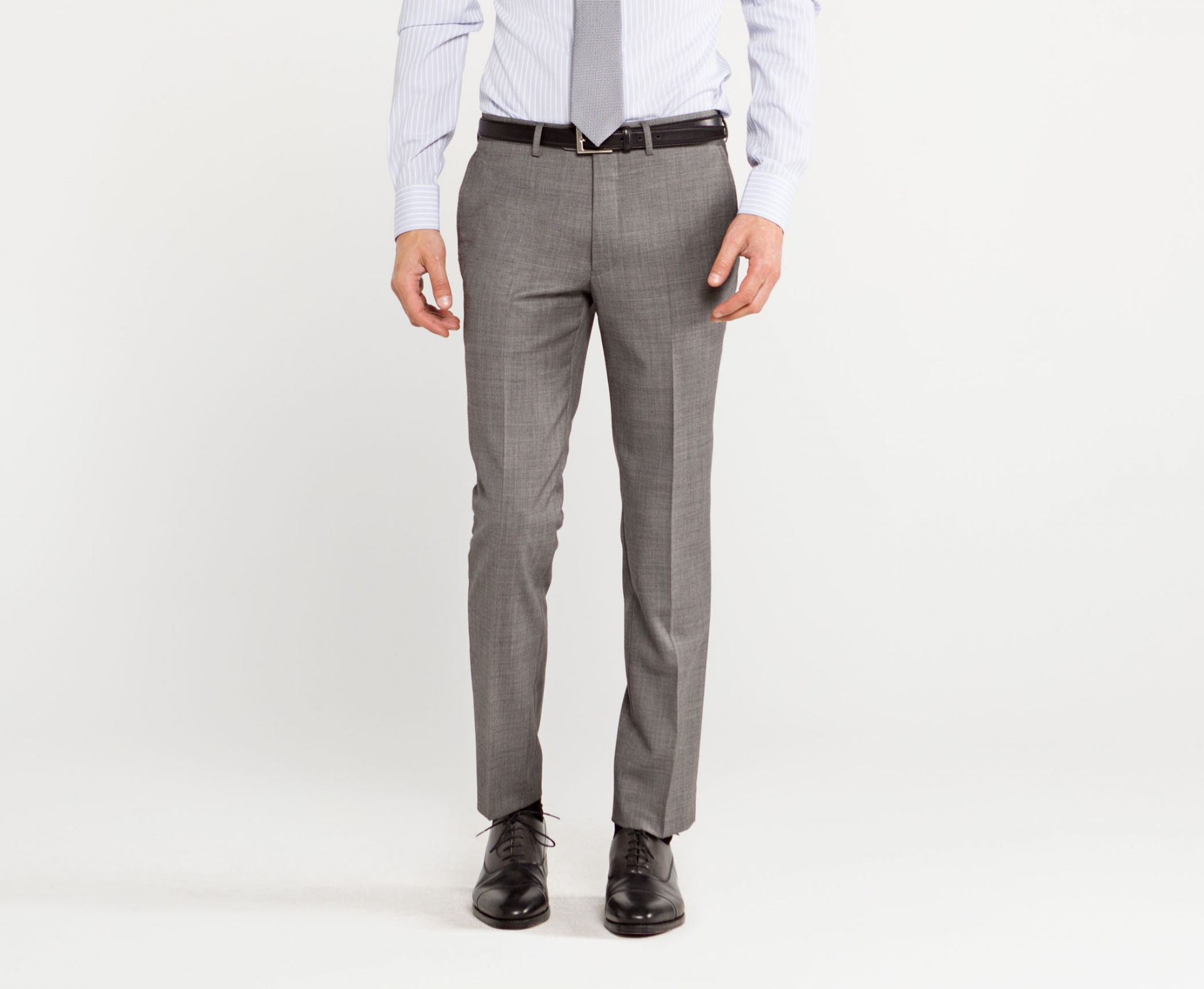 Grey Wool fil-à-fil double breasted Suit Mayfair| Mansolutely