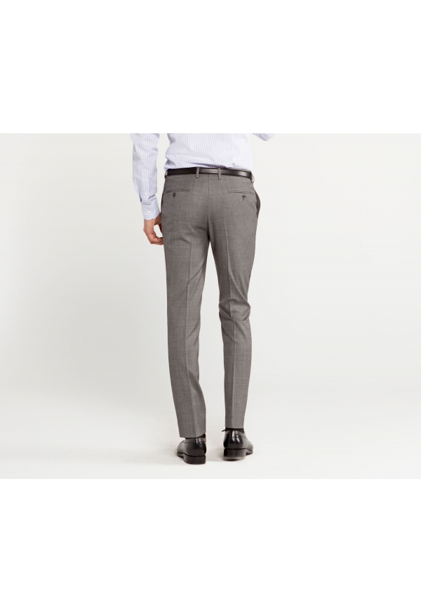 Grey Wool fil-à-fil double breasted Suit Mayfair| Mansolutely