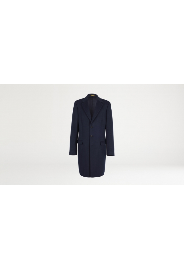 Gobi Dark‑Blue Wool Coat | Mansolutely Tailored Outerwear