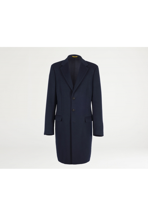 Gobi Dark‑Blue Wool Coat | Mansolutely Tailored Outerwear