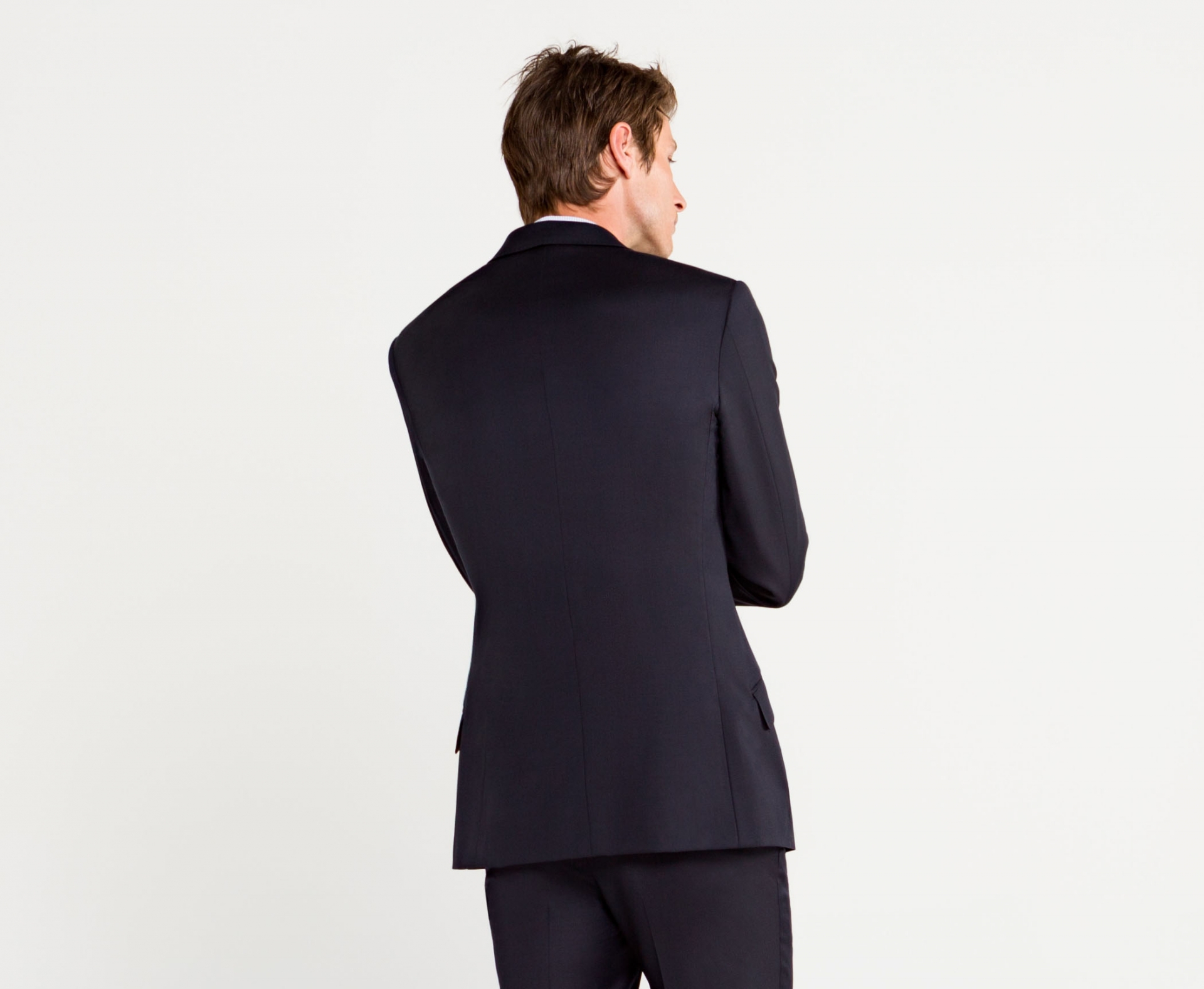Absolute Dark Blue Wool Suit – Super 120’s Tailored Fit | Mansolutely